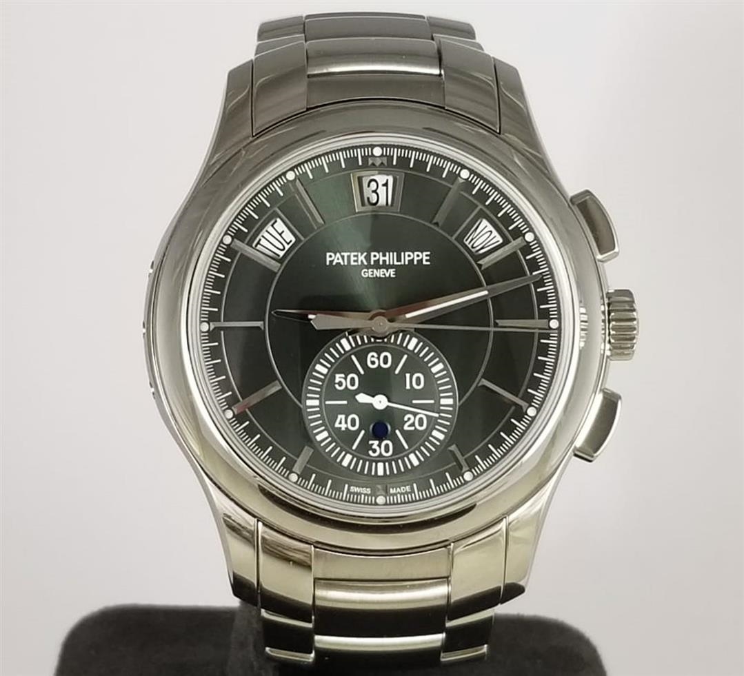 5905/1A-001 ANNUAL CALENDAR CHRONOGRAPH ÇELİK YEŞİL SIFIR | Nasyonel Chrono